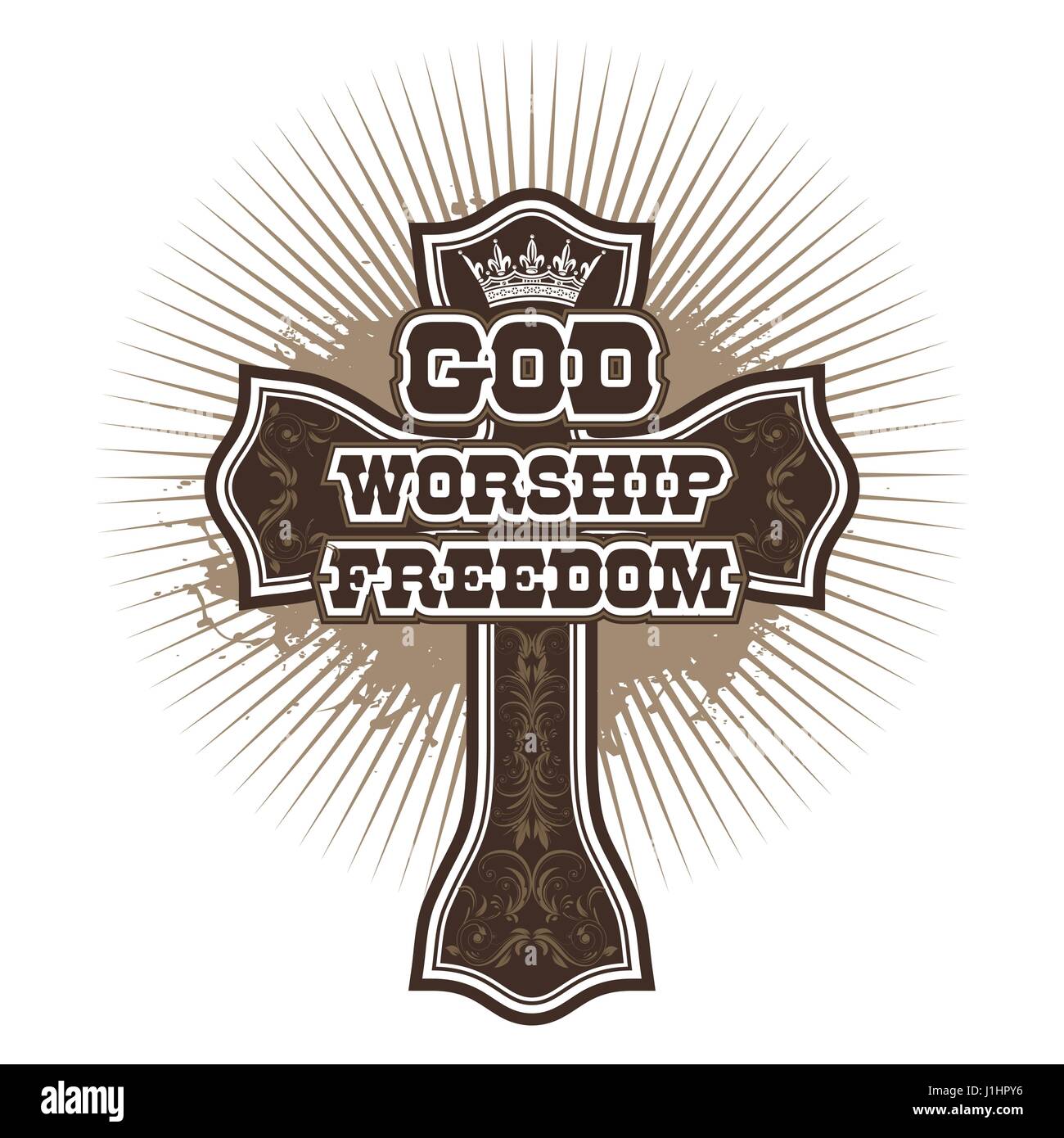 Christian print. God, worship, freedom Stock Vector Image & Art - Alamy