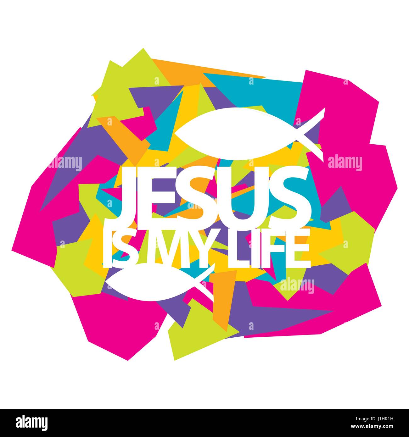 Christian print. Jesus is my life Stock Vector Image & Art - Alamy