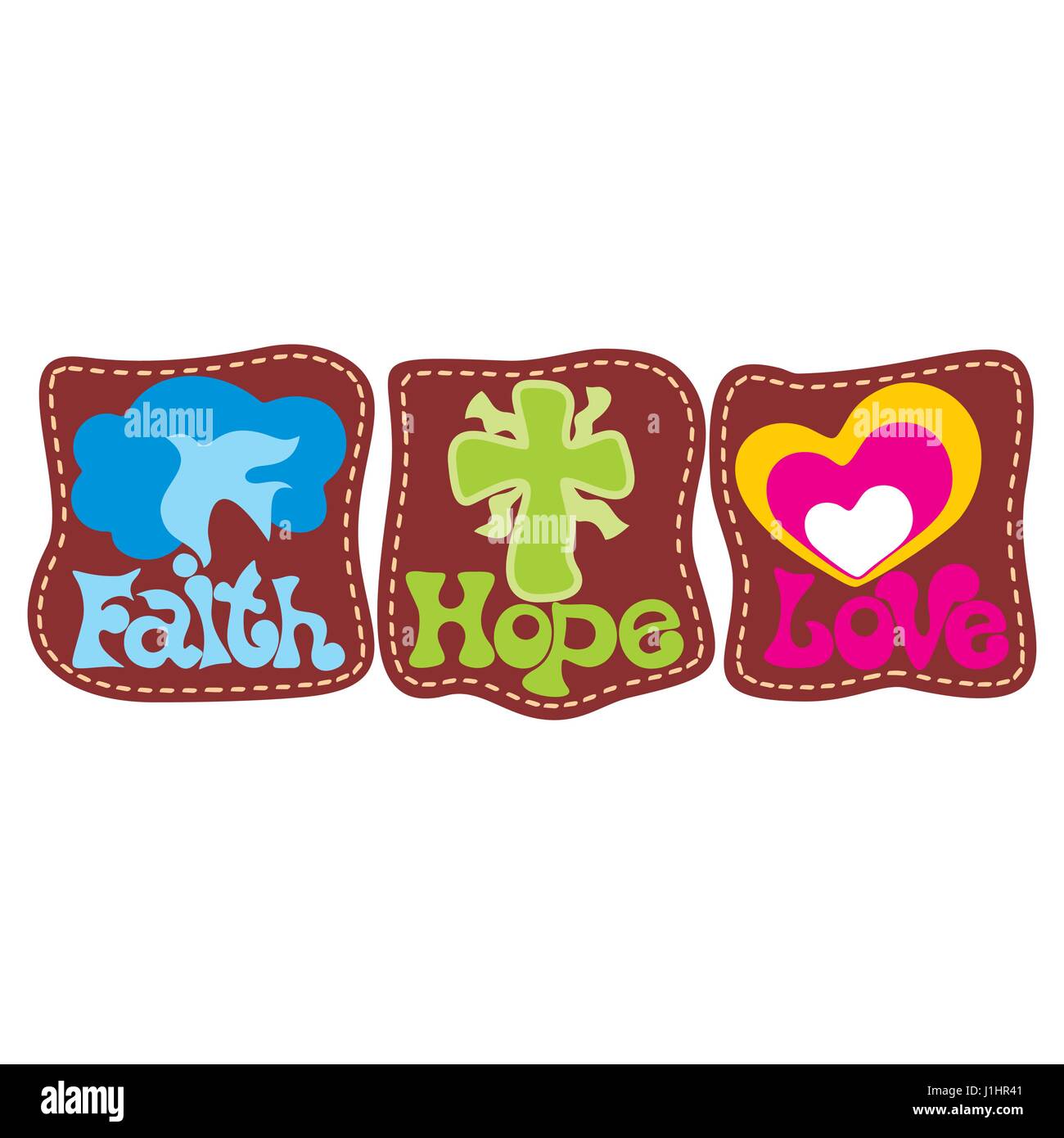 Christian print. Faith, hope, love Stock Vector Image & Art - Alamy