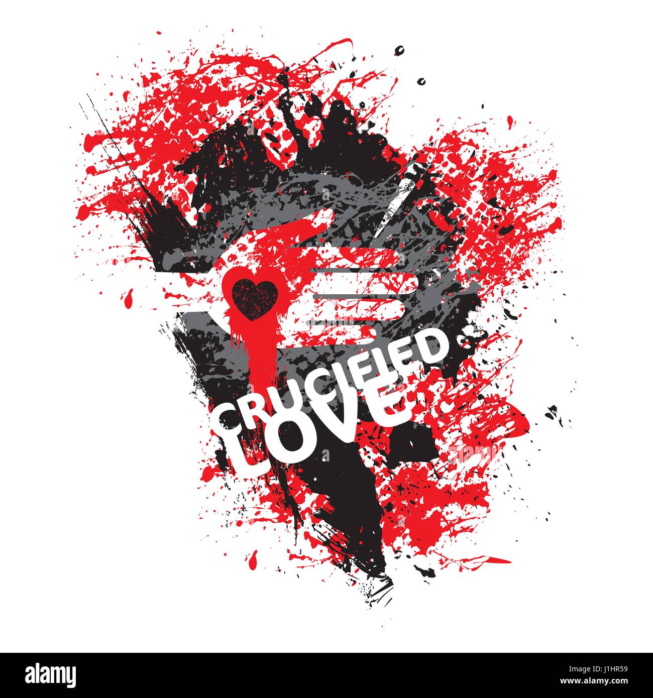 Jesus christ crucified in church Stock Vector Images - Alamy