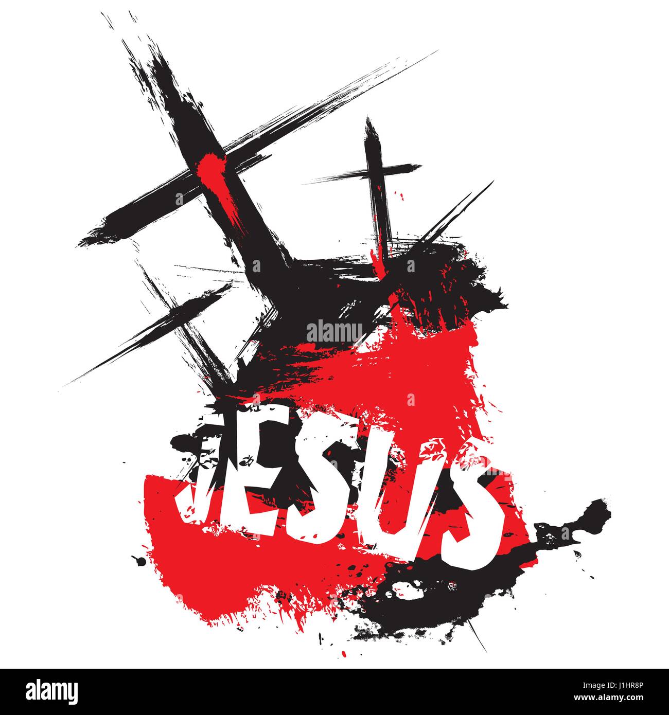 Christian print. Jesus. Three crosses Stock Vector Image & Art - Alamy