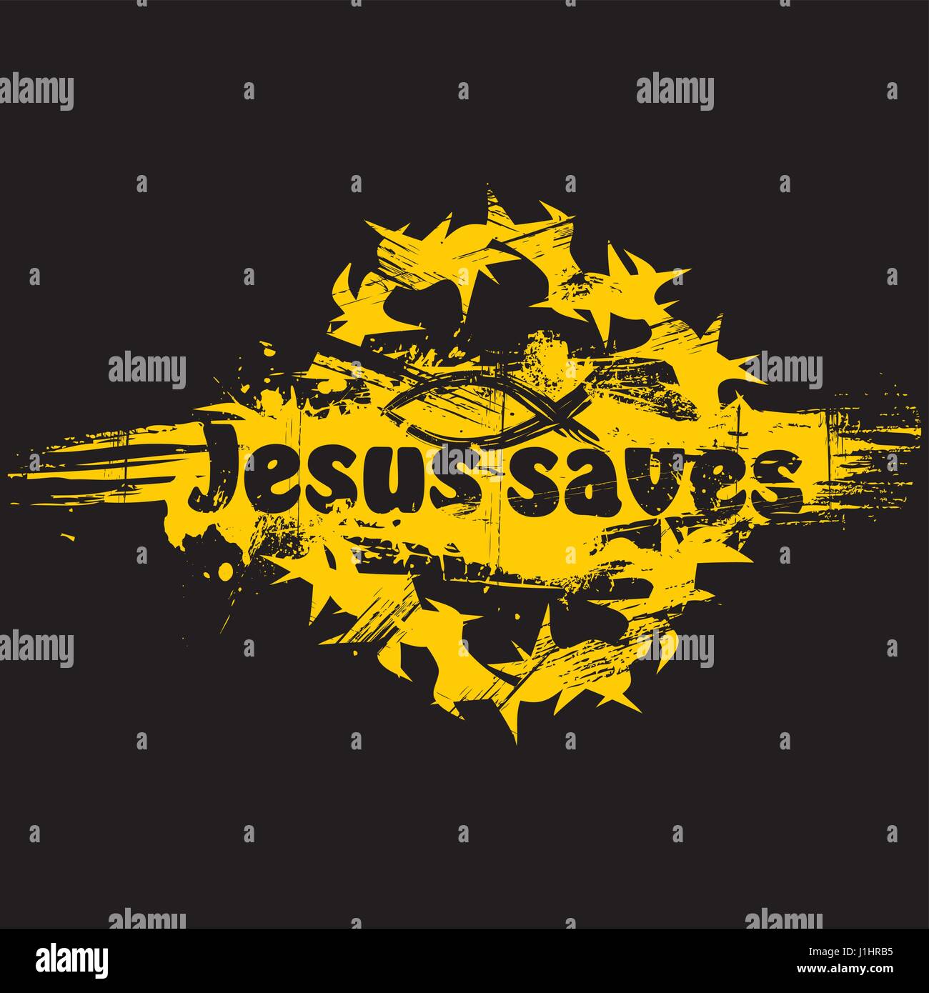 Christian print. Jesus saves Stock Vector Image & Art - Alamy