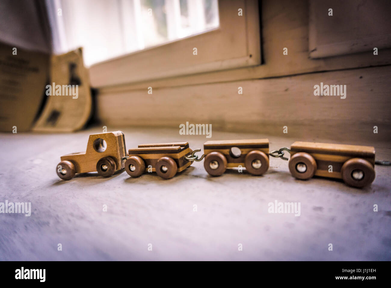 vintage train toy Stock Photo - Alamy