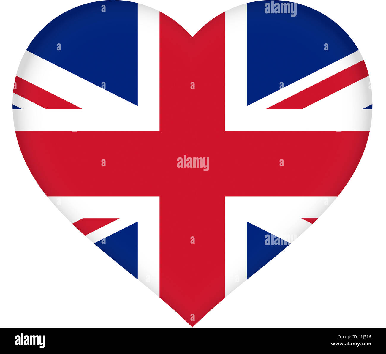 Illustration of a Union Jack flag that is heart shaped Stock Photo - Alamy