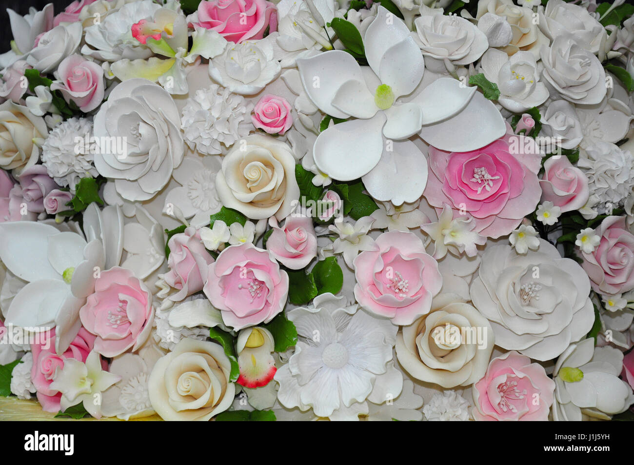 Pretty pink wedding flowers pattern Stock Photo - Alamy