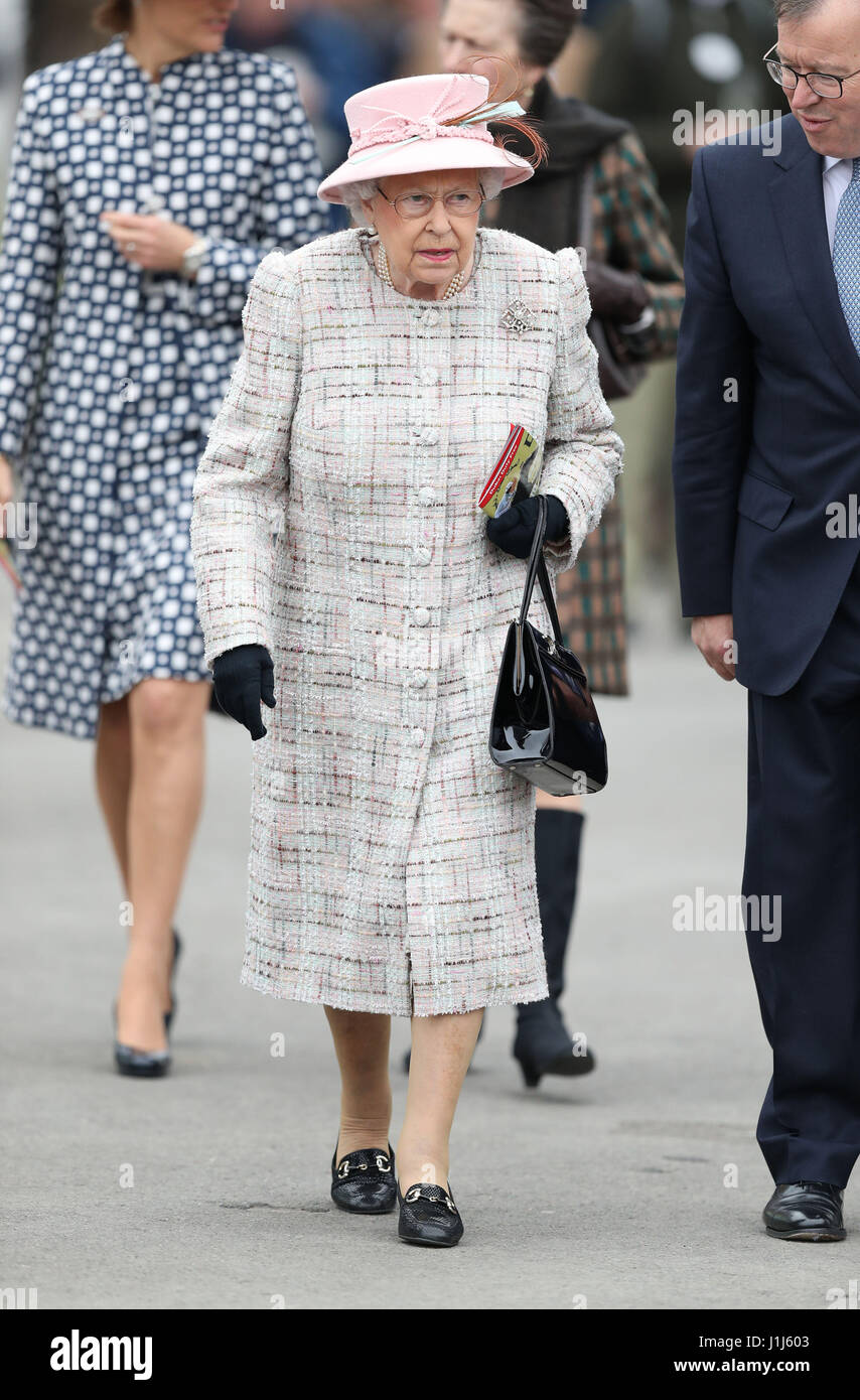 Queen Elizabeth II attends the Dubai Duty Free Spring Trials and Beer ...
