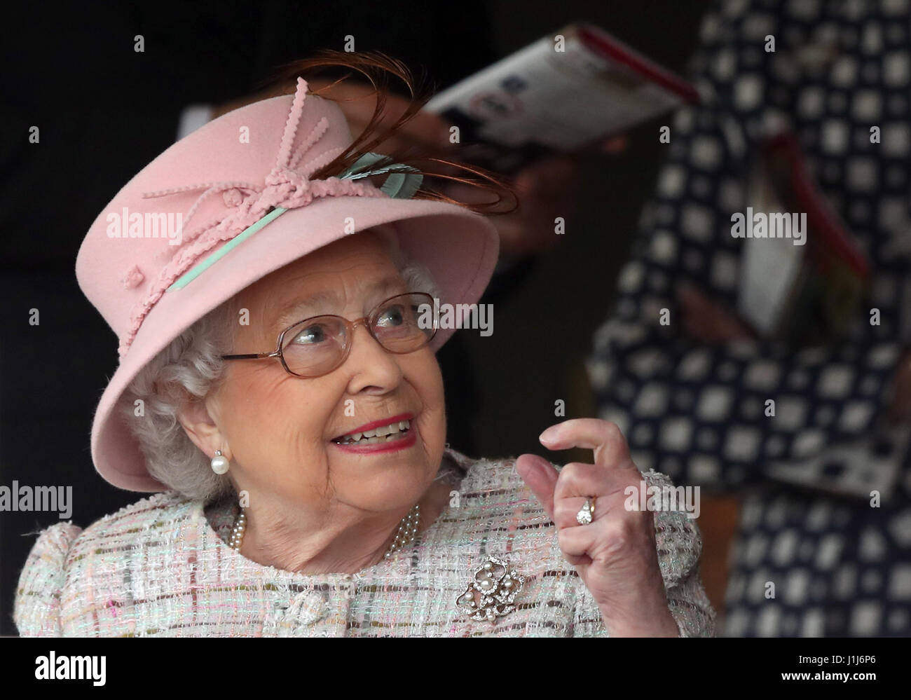 Queen Elizabeth II attends the Dubai Duty Free Spring Trials and Beer ...