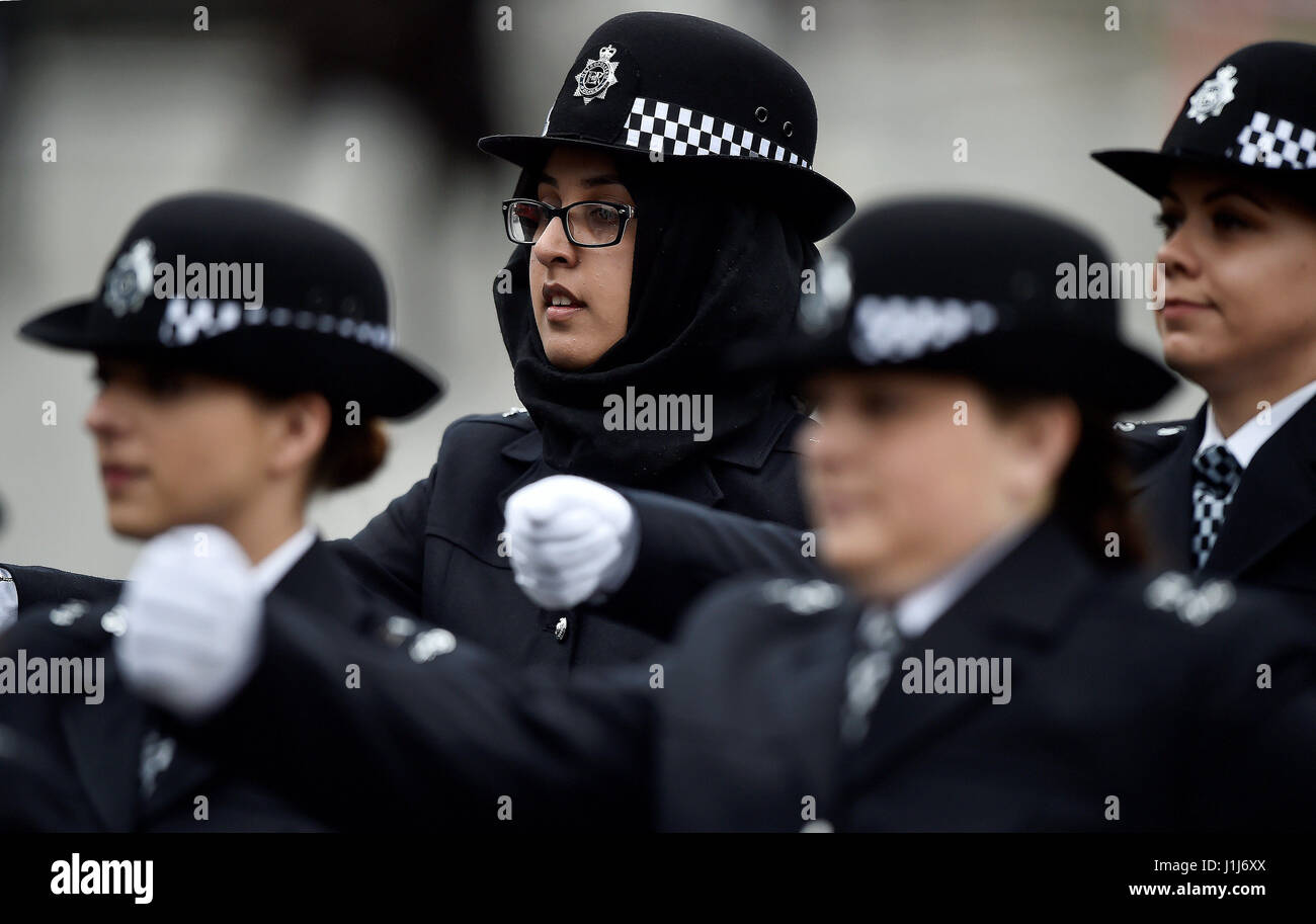 New Metropolitan Police officers during their passing-out parade at the ...