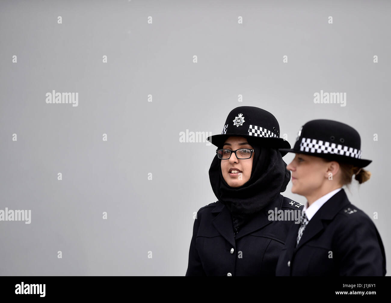 New Metropolitan Police officers prepare to take part in their passing ...