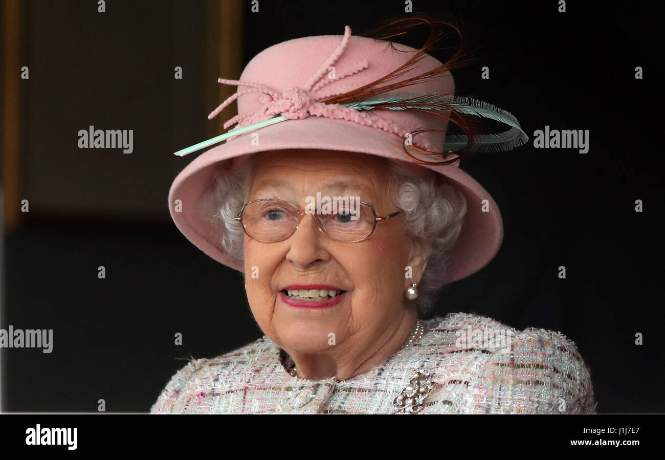 Queen Elizabeth II attends the Dubai Duty Free Spring Trials and Beer ...