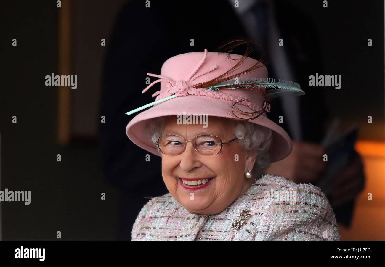 Queen Elizabeth II attends the Dubai Duty Free Spring Trials and Beer ...