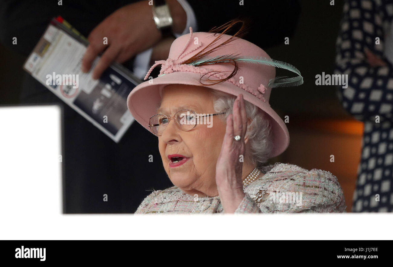 Queen Elizabeth II attends the Dubai Duty Free Spring Trials and Beer ...