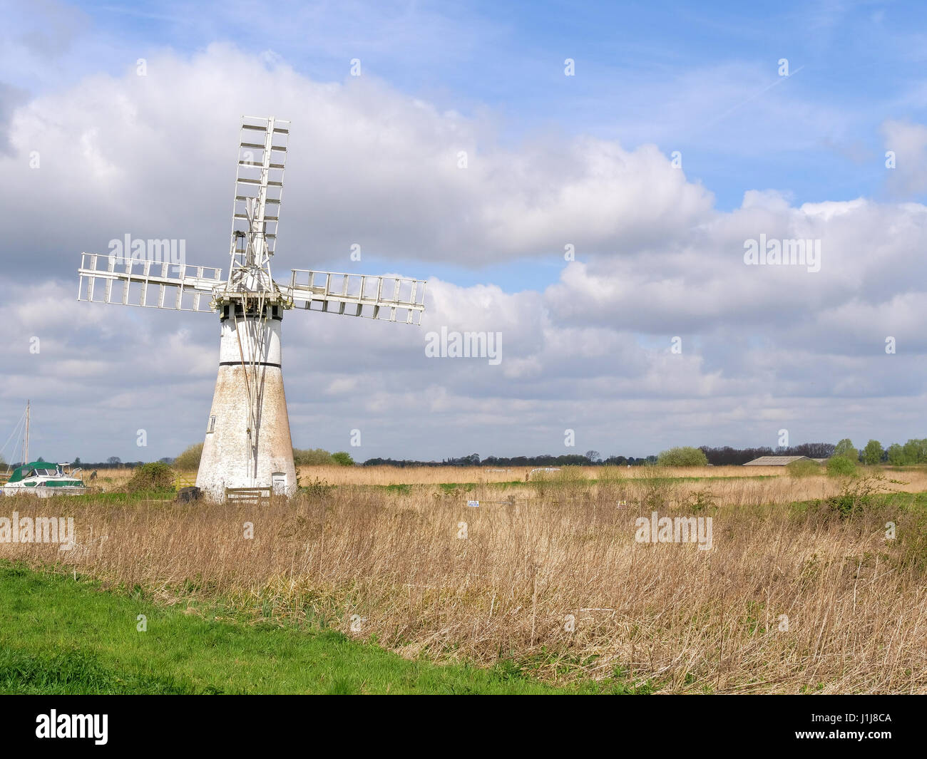 Thurne windmill was built in 1820 and its purpose was as a wind pump to ...