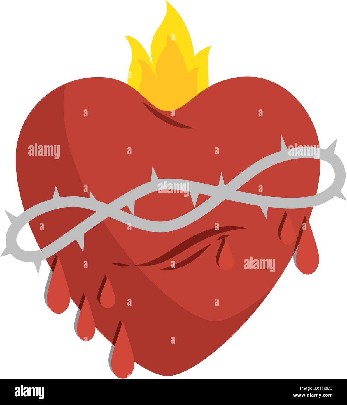 sacred jesus heart icon Stock Vector Image & Art - Alamy