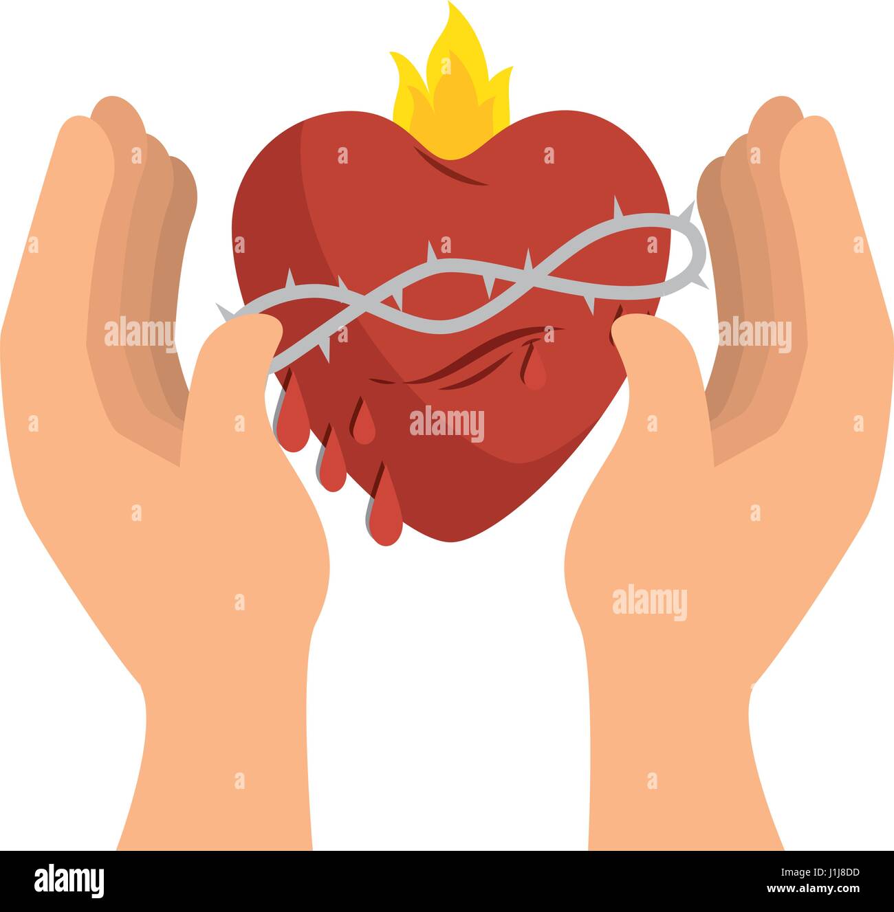 sacred jesus heart icon Stock Vector Image & Art - Alamy