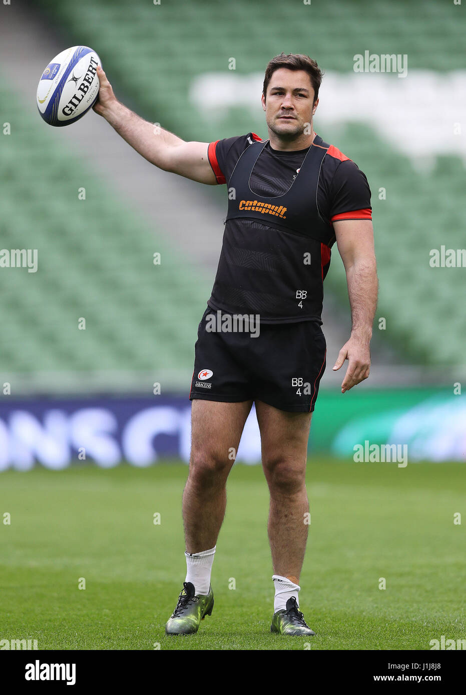 Saracens' Brad Barritt during the Captain's Run at the Aviva Stadium ...