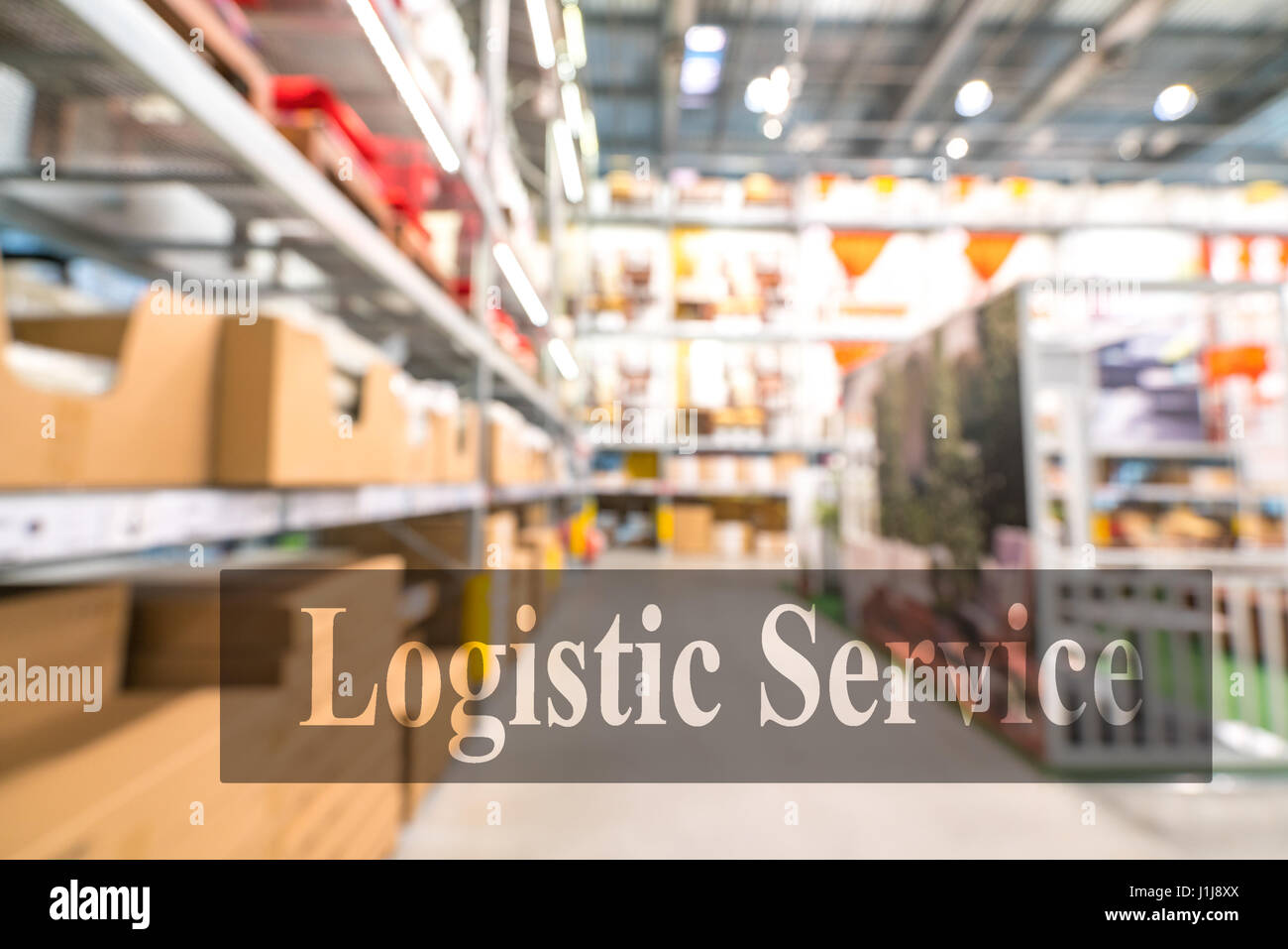 Warehouse or storehouse with blur background Stock Photo - Alamy