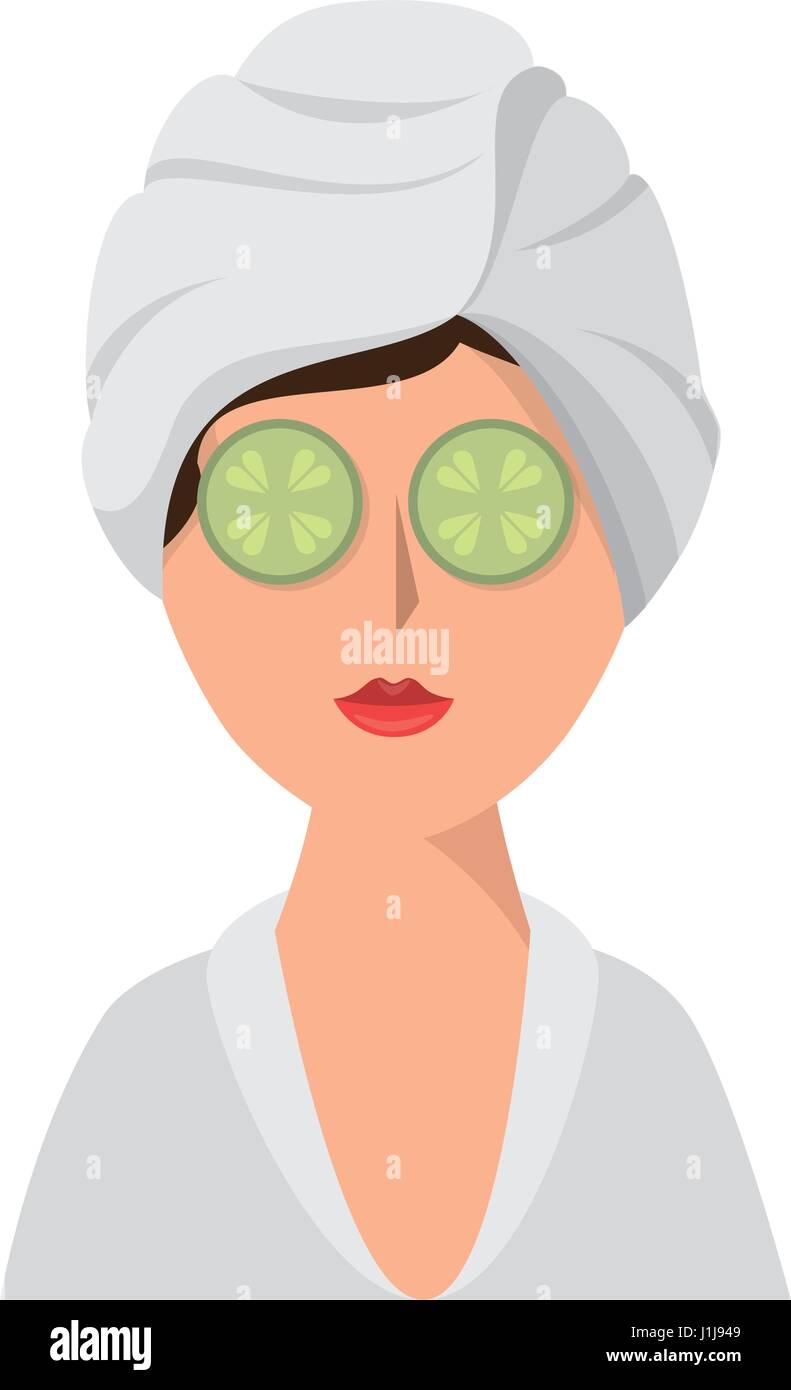 woman in spa character Stock Vector Image & Art - Alamy