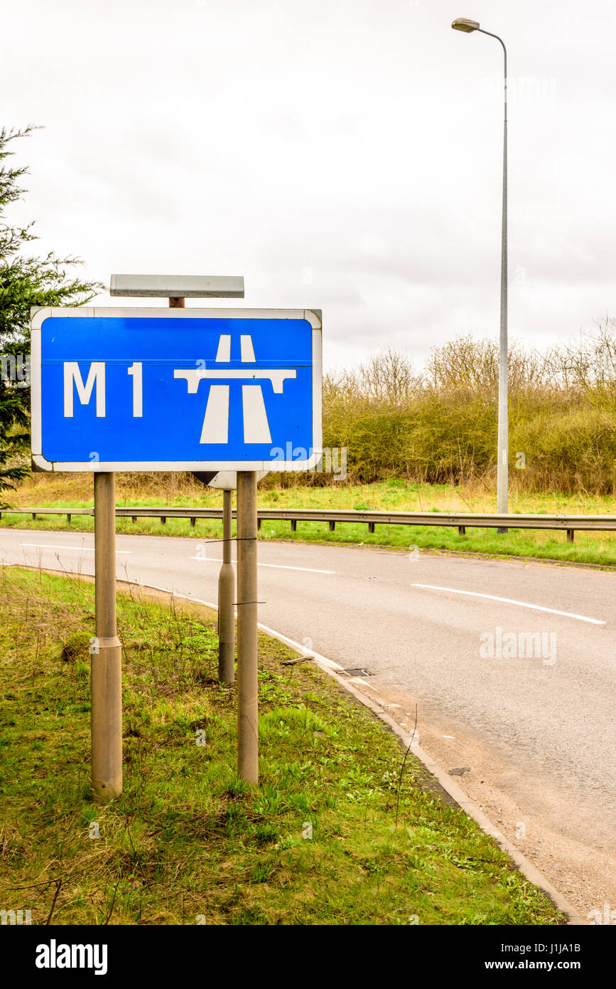 Day view background of UK Motorway Road Stock Photo - Alamy