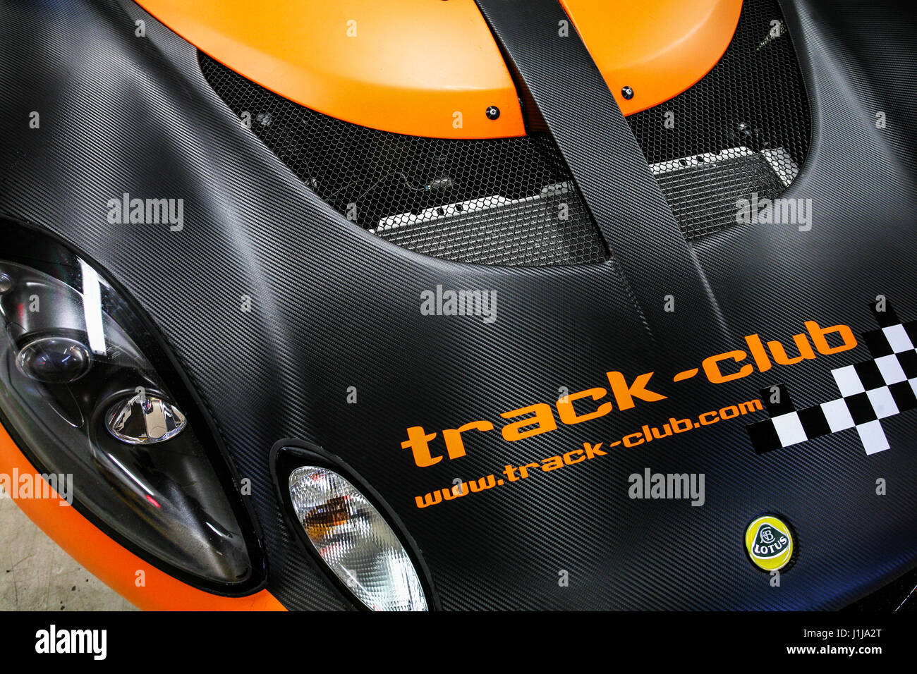 Lotus racing car bonnet Stock Photo - Alamy