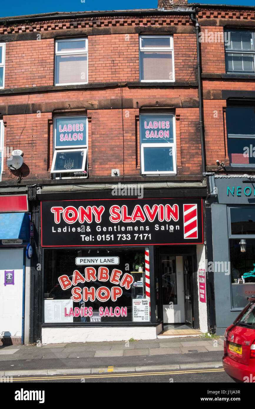 Penny lane beatles barber shop hi-res stock photography and images - Alamy