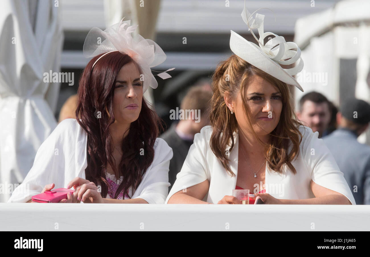 Racegoers during Ladies Day of the Coral Scottish Grand National at Ayr ...
