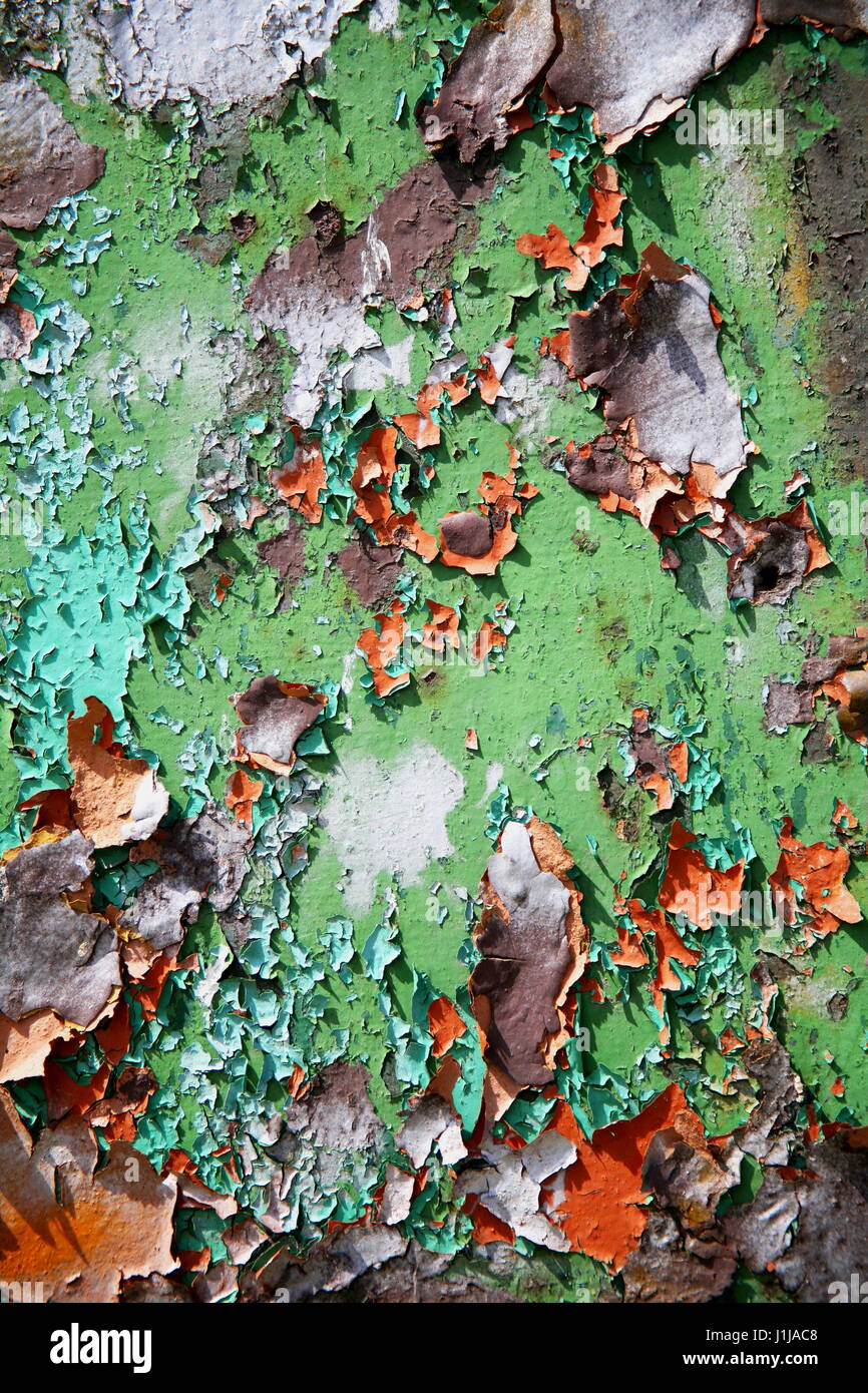 Paint flakes exposed to the elements Stock Photo - Alamy