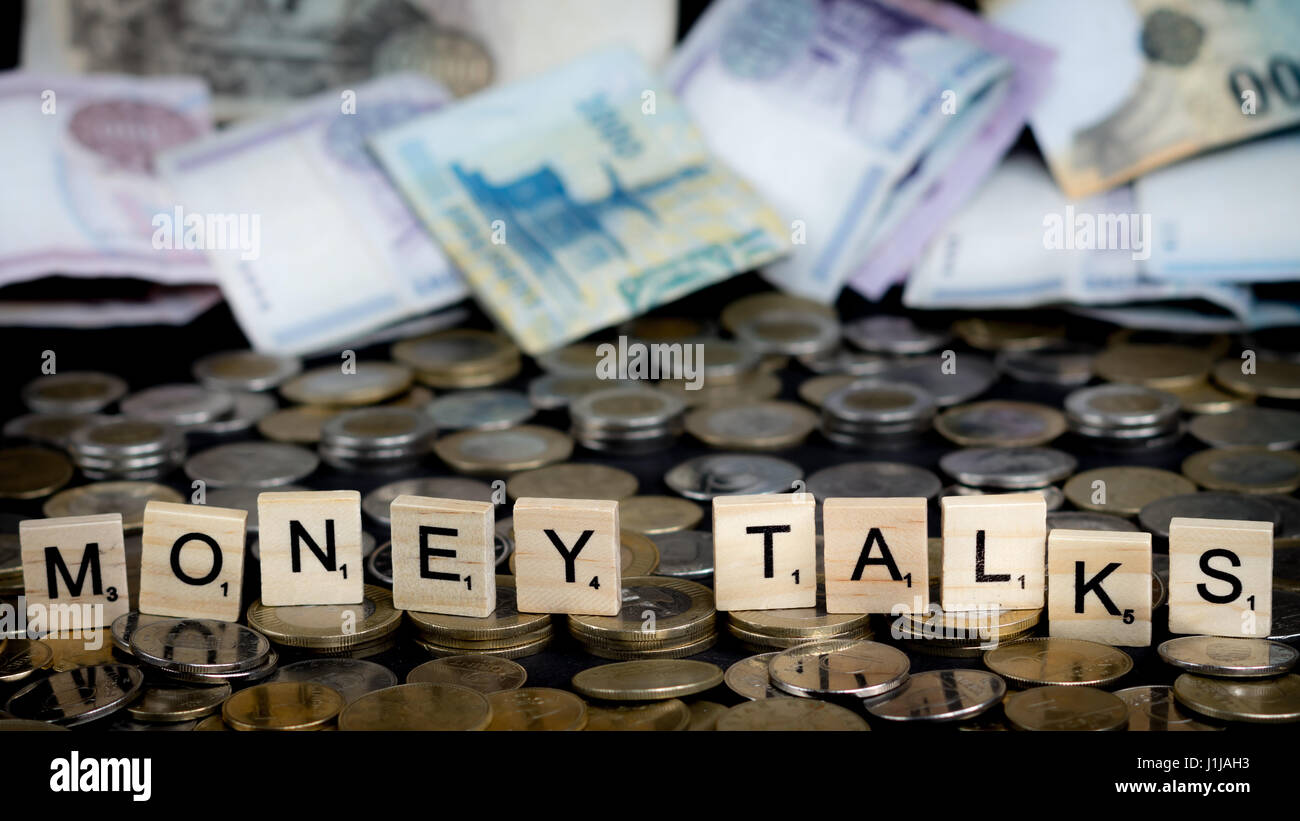 Budapest. Hungary, 21st of April 2017 - Scrabble pieces and money ...