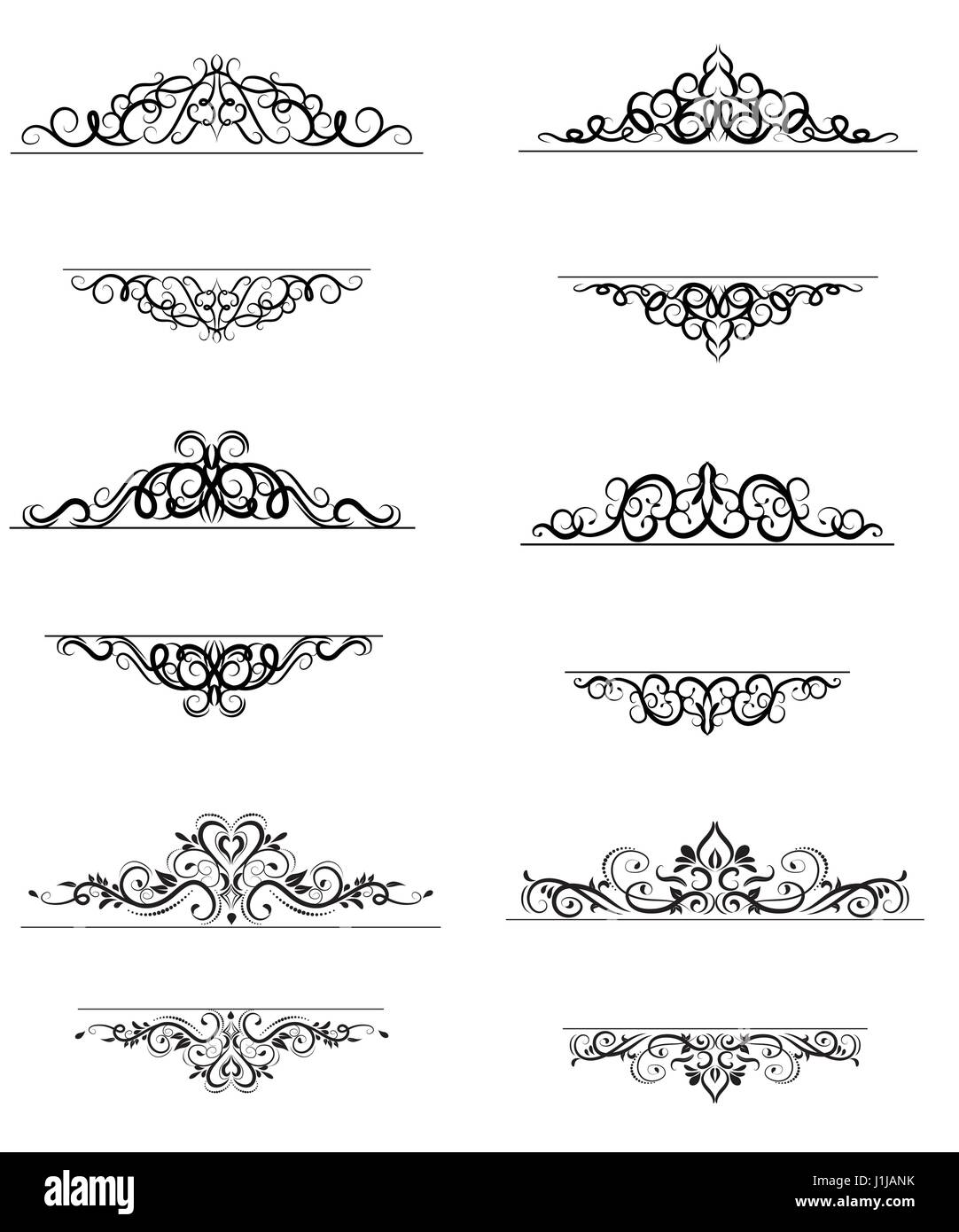 Vintage vector swirl frame set Stock Vector Image & Art - Alamy