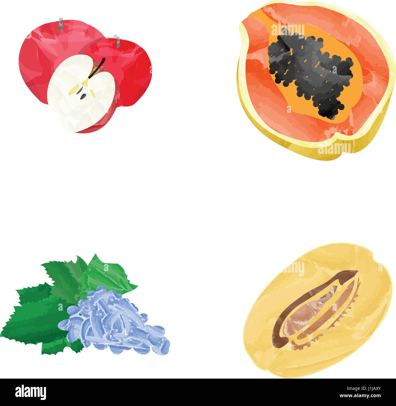 Set of fruits Stock Vector Image & Art - Alamy