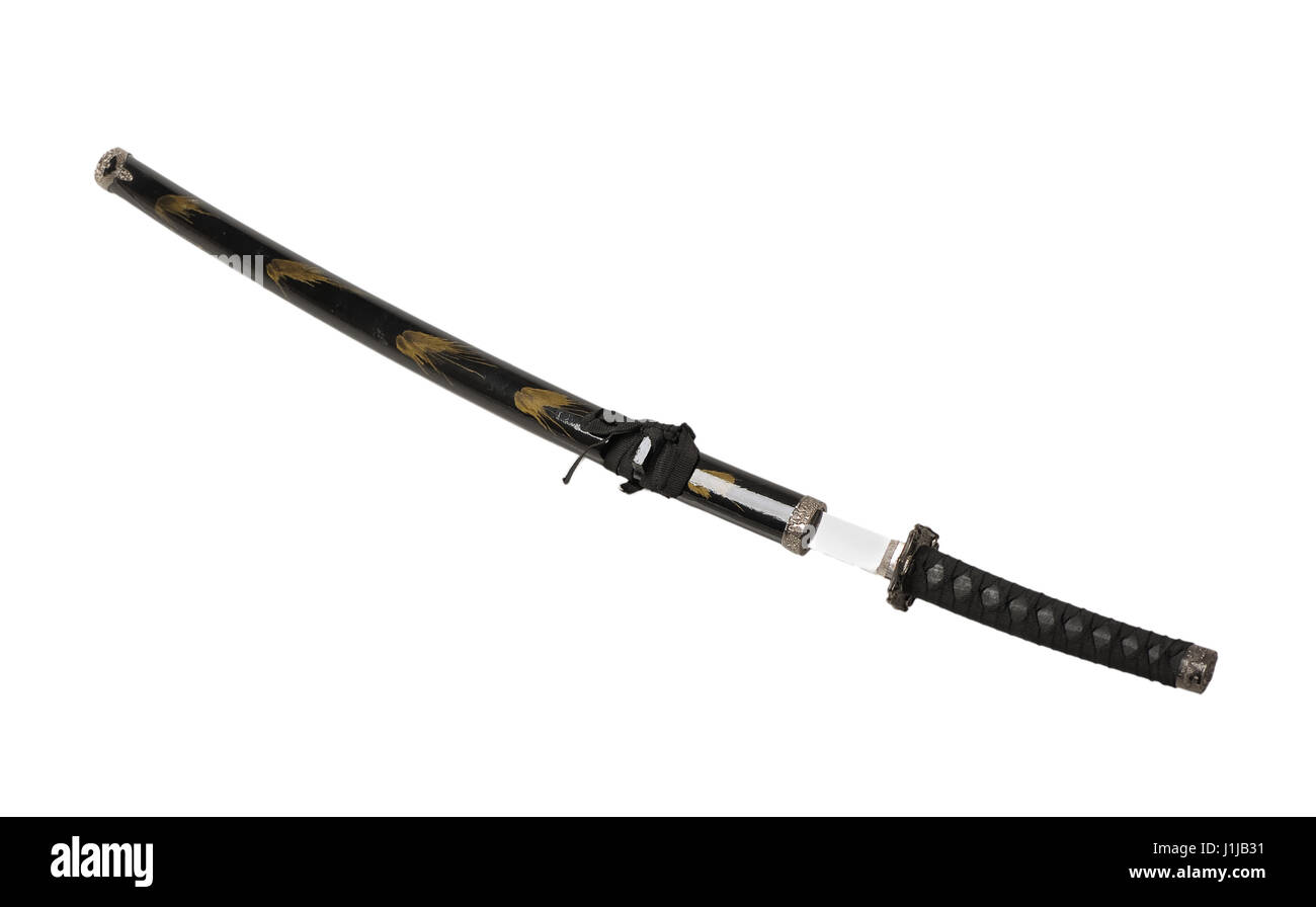 Samurai sword isolated on white background Stock Photo - Alamy