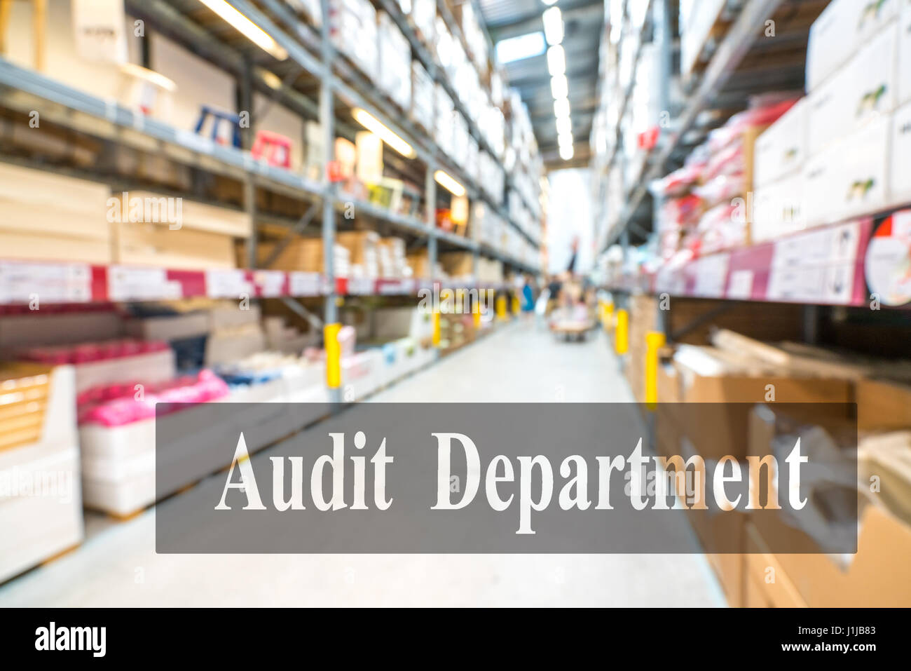 Warehouse or storehouse with blur background Stock Photo - Alamy