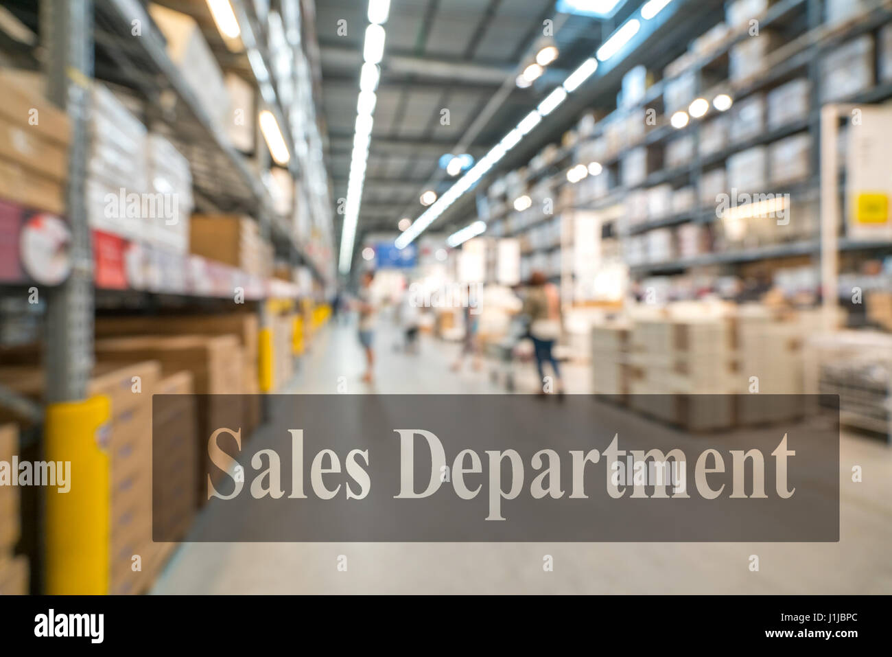 Warehouse or storehouse with blur background Stock Photo - Alamy