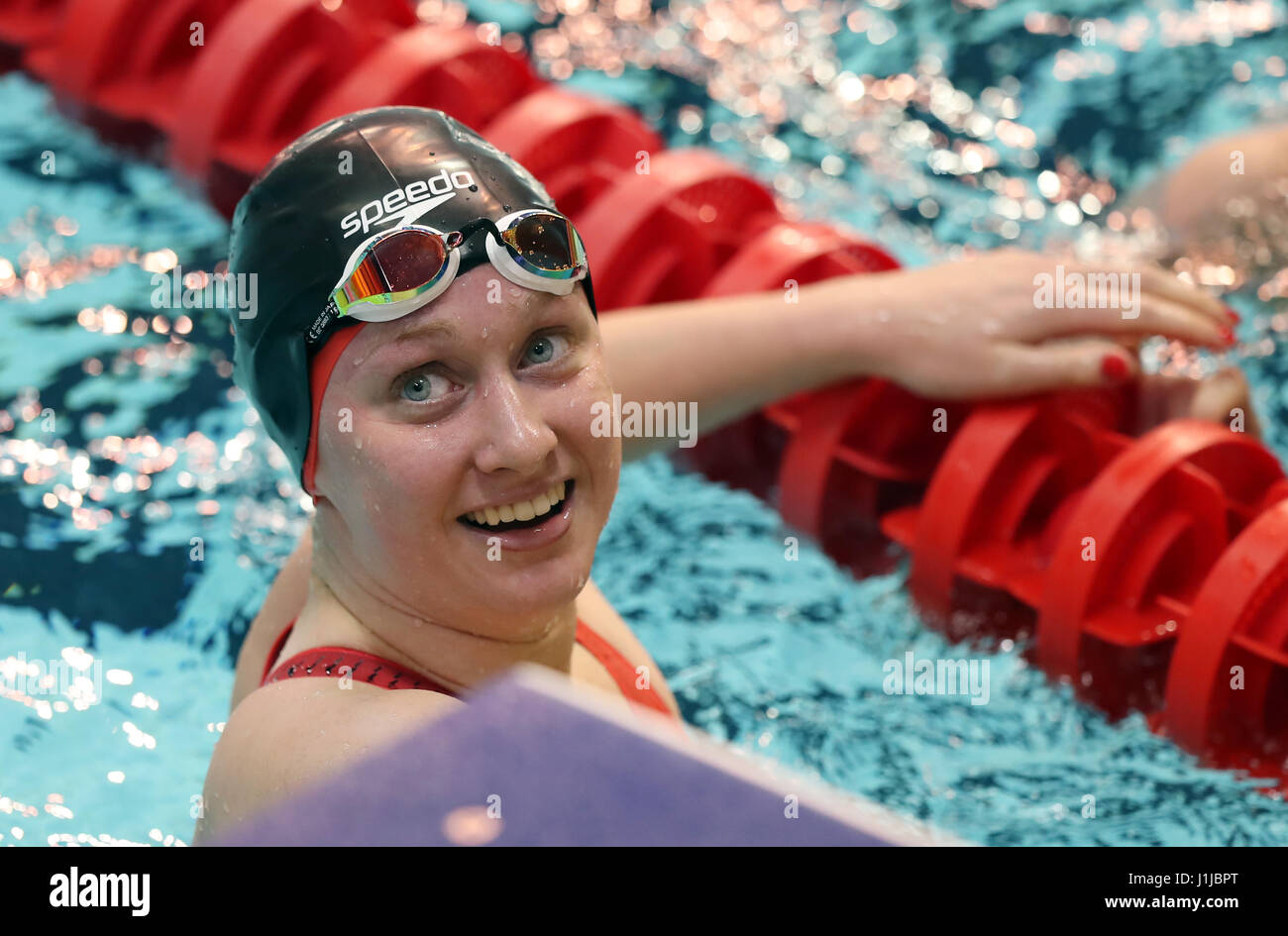 Rosie Rudin after winning the Women's Open 200m Backstroke during day ...