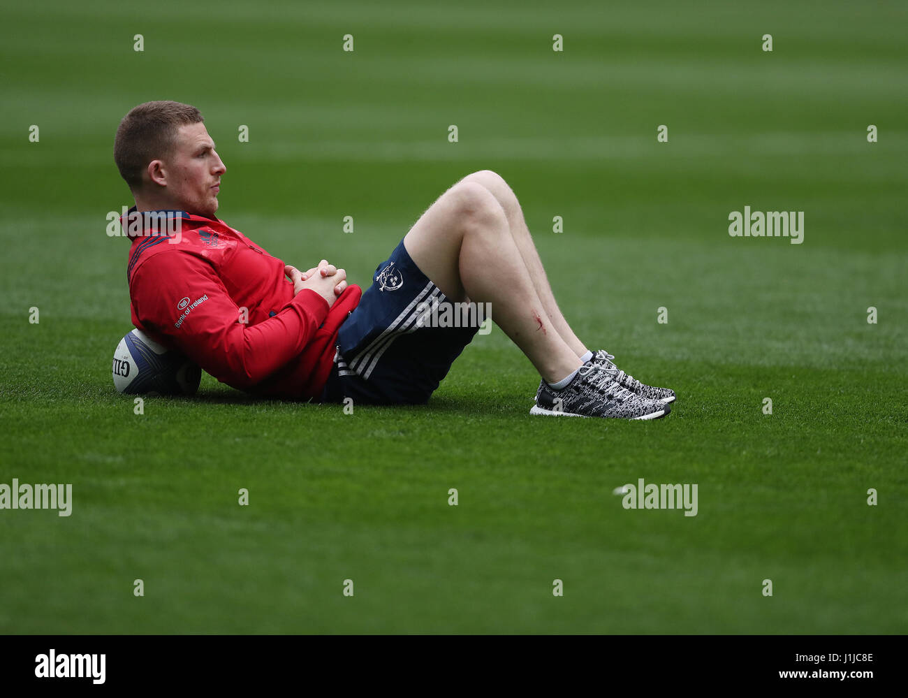 Munster's Andrew Conway during the Captain's Run at the Aviva Stadium ...