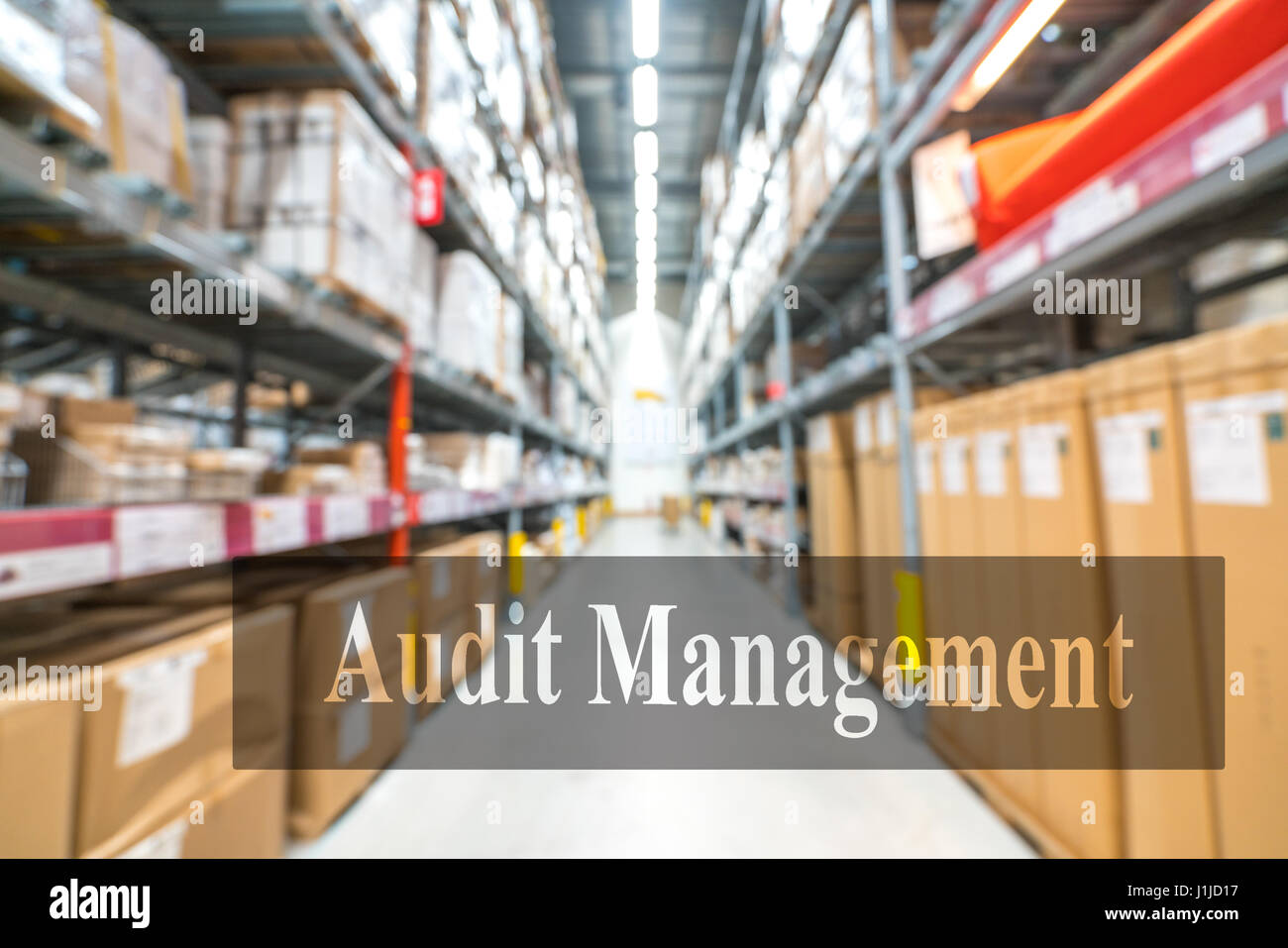 Warehouse or storehouse with blur background Stock Photo - Alamy