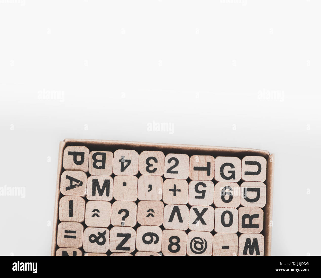 letters and numbers on wooden cubes - communication concept Stock Photo ...