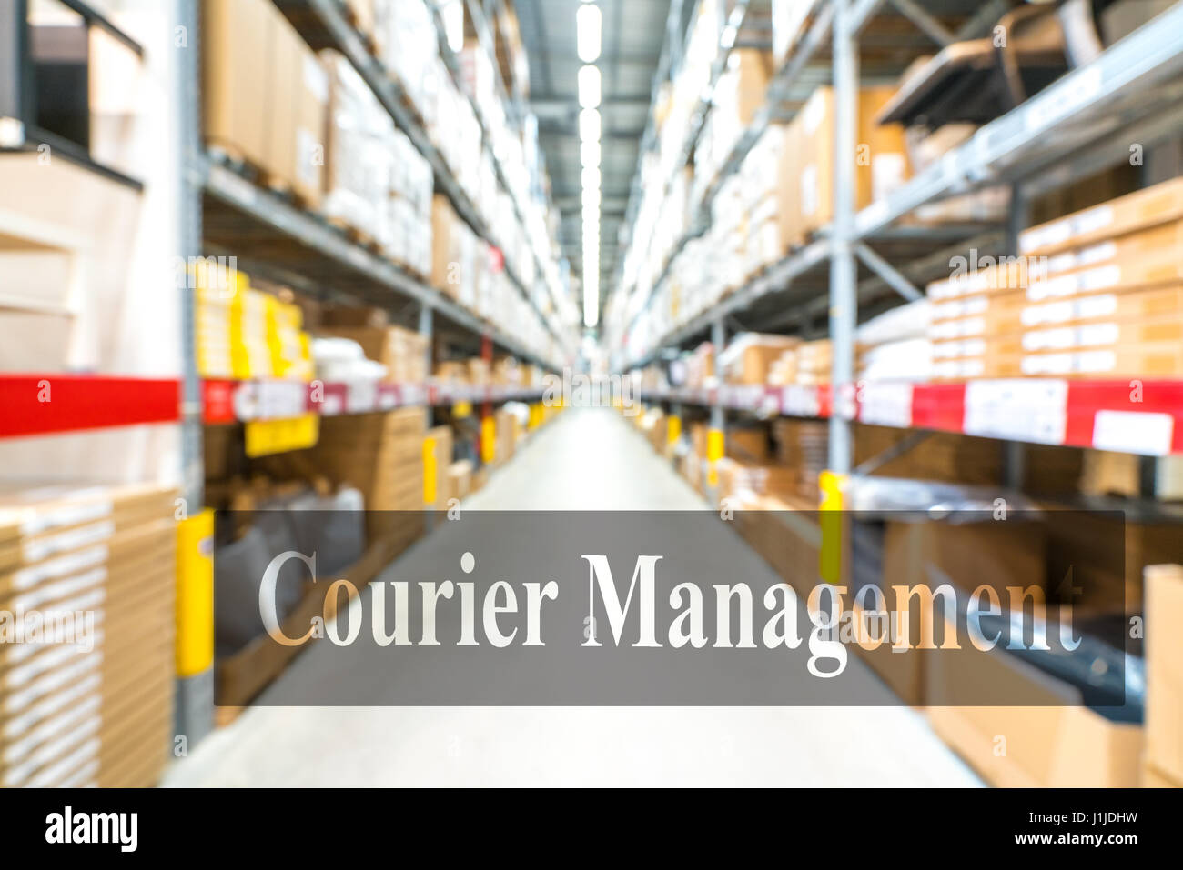 Warehouse or storehouse with blur background Stock Photo - Alamy