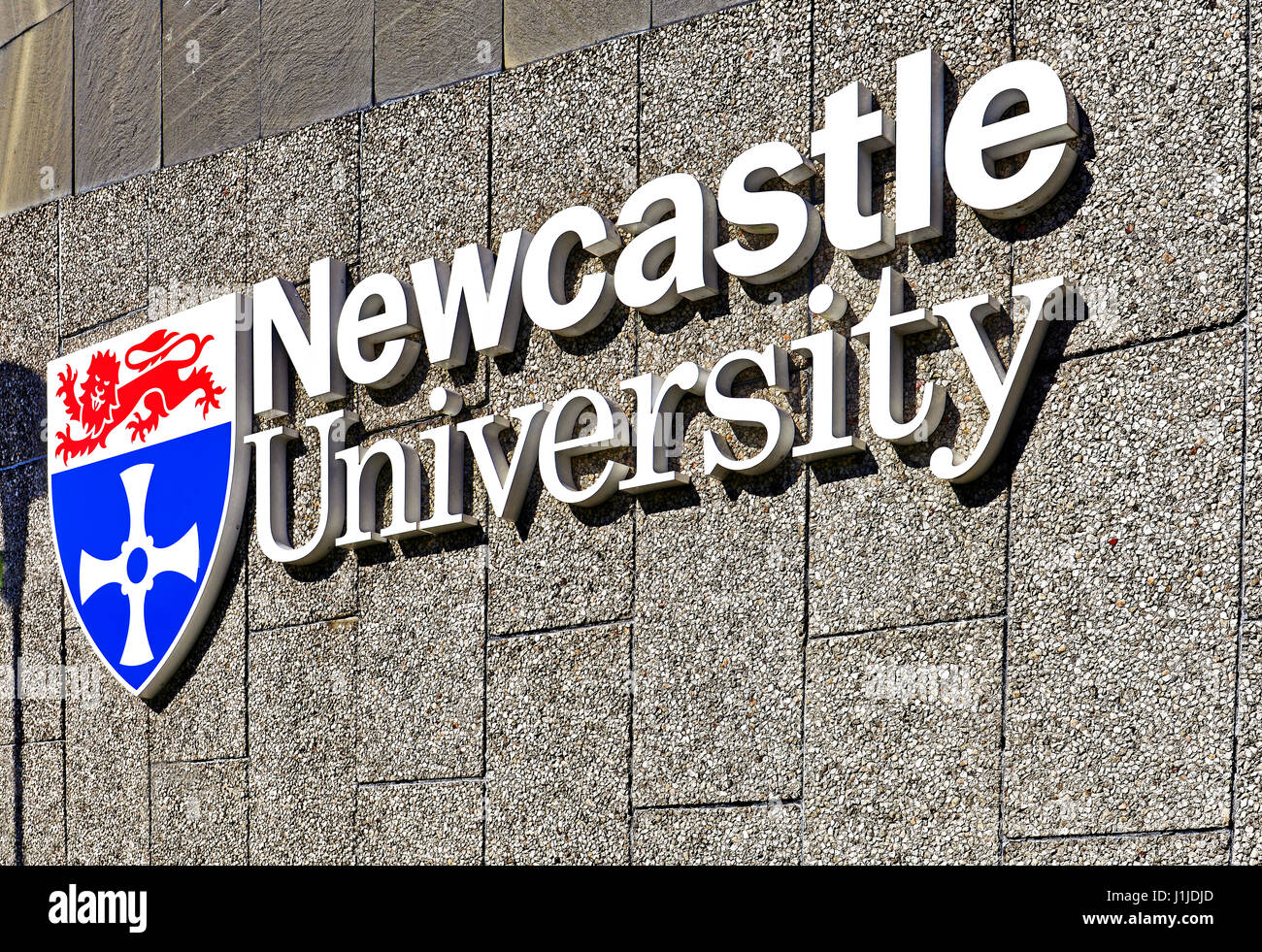 Newcastle University signpost Stock Photo - Alamy