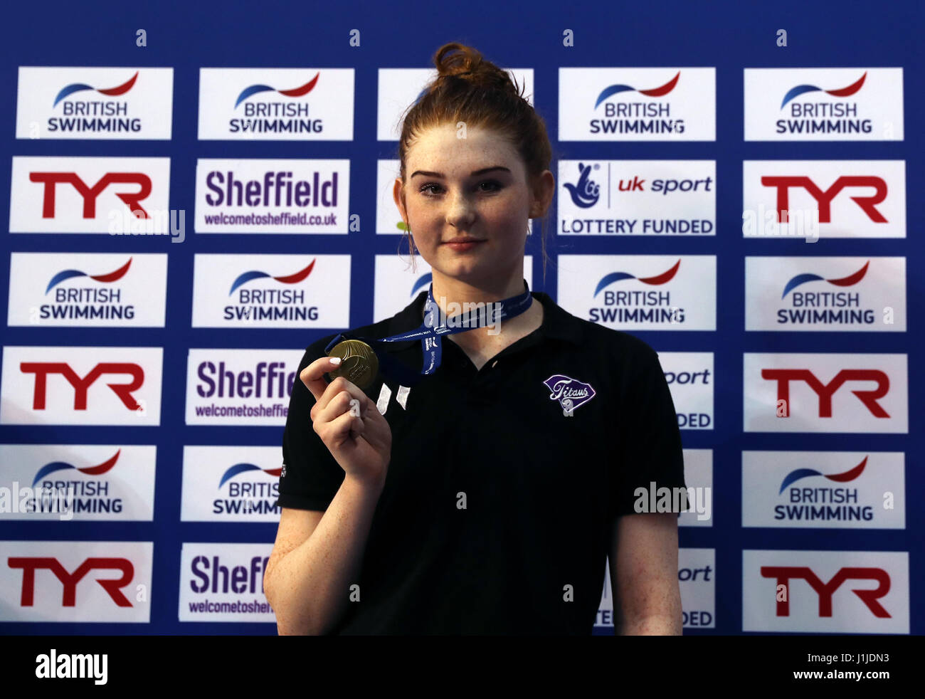 Freya Anderson gold medalist in the Women's Open 100m Freestyle Final ...