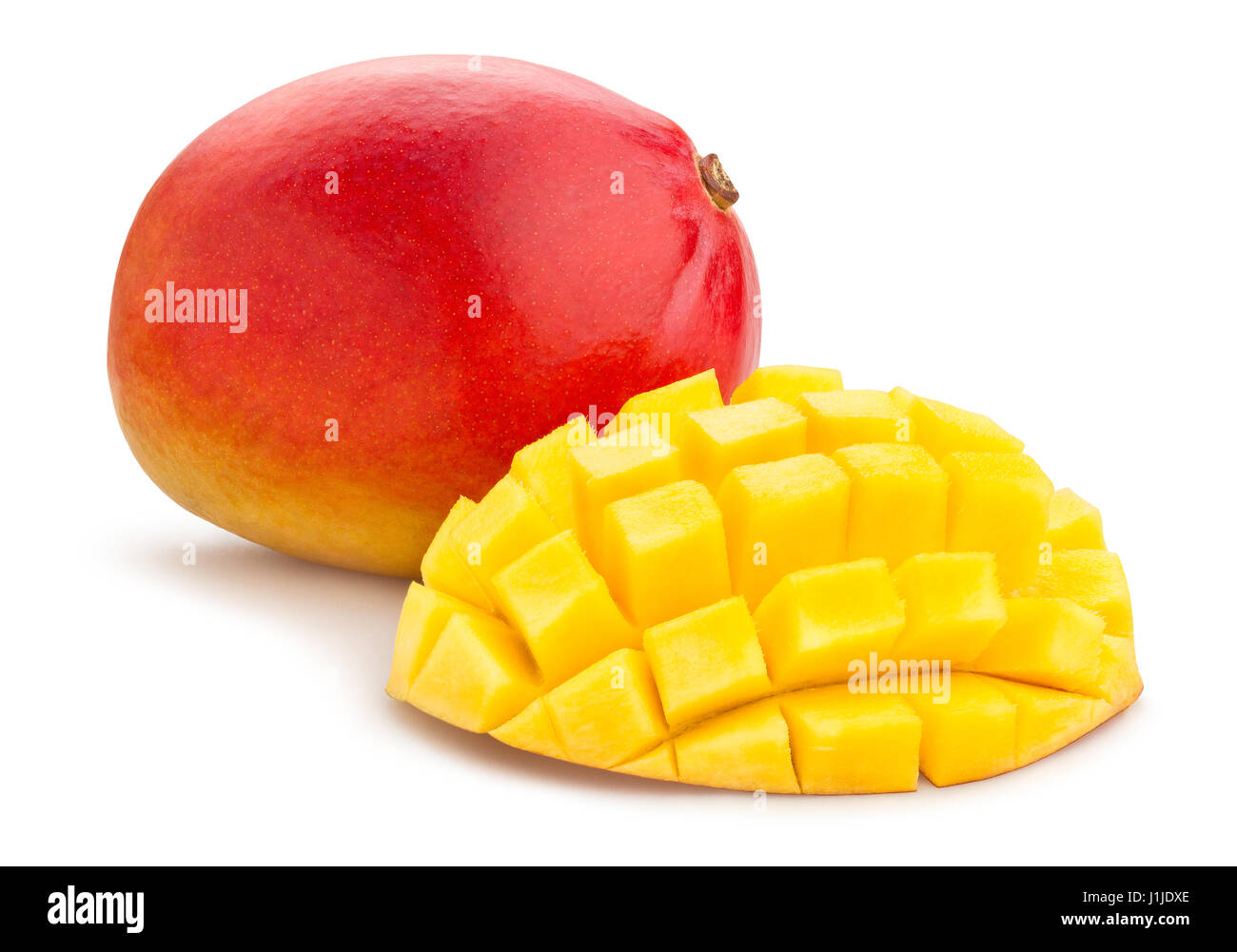 sliced mango isolated Stock Photo - Alamy