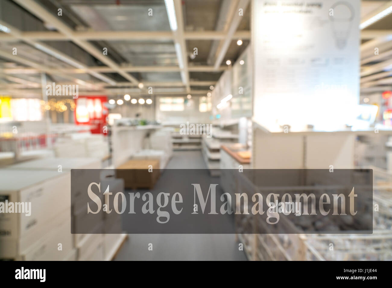 Warehouse or storehouse with blur background Stock Photo - Alamy