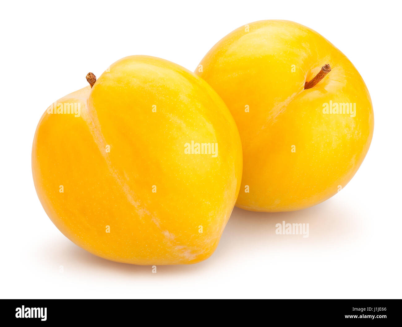 yellow plum isolated Stock Photo - Alamy