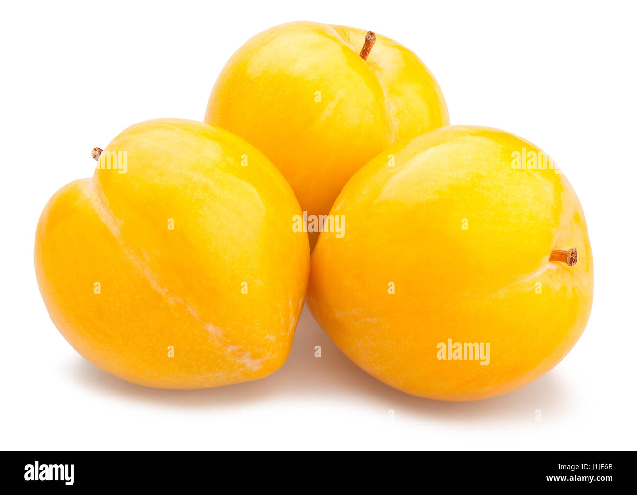 yellow plum isolated Stock Photo - Alamy