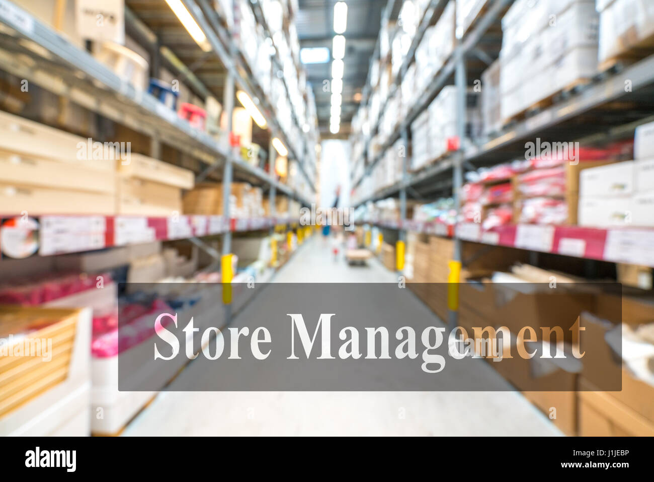 Warehouse or storehouse with blur background Stock Photo - Alamy