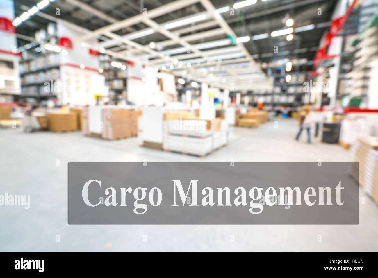 Warehouse or storehouse with blur background Stock Photo - Alamy