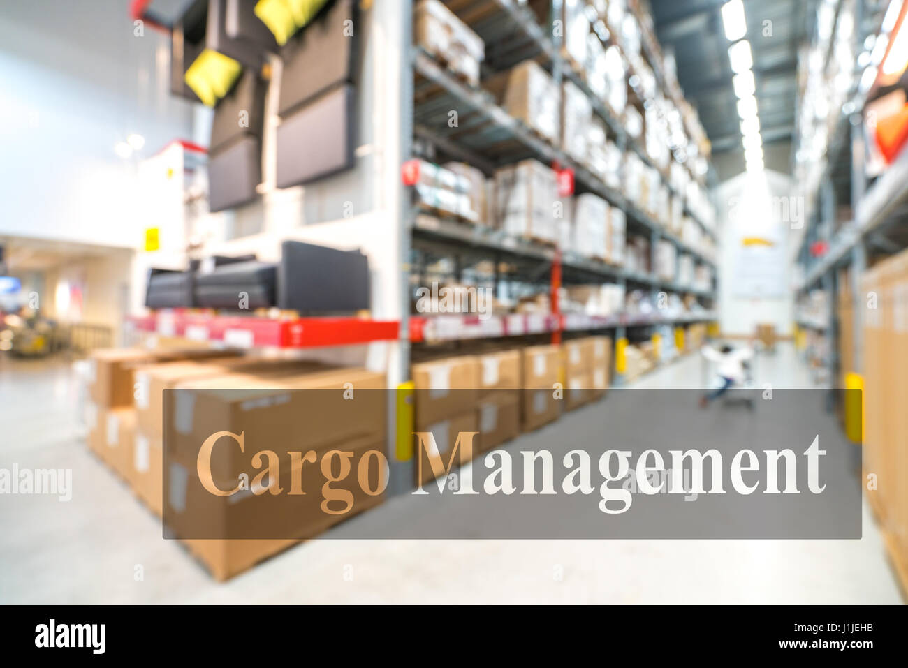 Warehouse or storehouse with blur background Stock Photo - Alamy