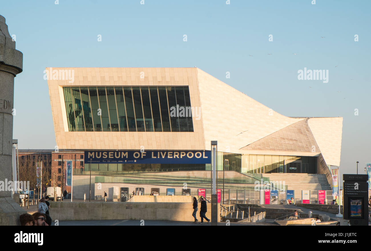 Museum of Liverpool,building,Pier Head,sunset,Liverpool,Merseyside ...