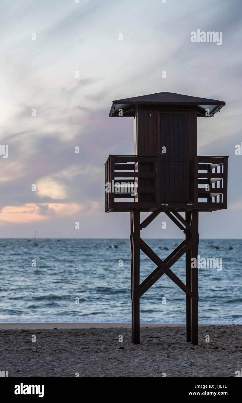 View of the beach lifeguard tower Stock Photo - Alamy