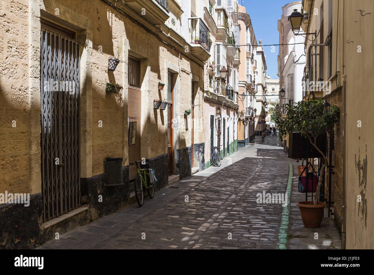 Typical street in cadiz hi-res stock photography and images - Alamy